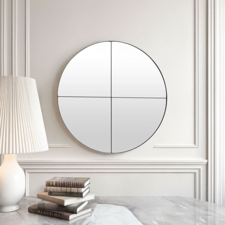 17 Stories Astoria Quadrant Round Mirror | Wayfair.co.uk